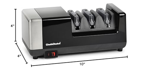Chef's Choice Precision Edge 14 Degree Electric Knife Sharpener, Black & Stainless Steel