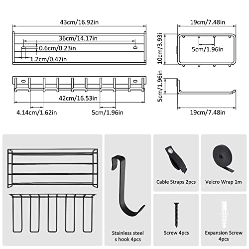 WASAIT Power Tool Organizer and Storage Rack Cordless Drill Tools Organizers Holder Garage Tool Storage Metal Wall Mounted for Handheld Power Tools Heavy Duty Floating Tool Shelf