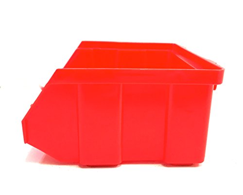 MaxWorks 80694 30-Bin Wall Mount Parts Rack/Storage for your Nuts, Bolts, Screws, Nails, Beads, Buttons, Other Small Parts,Blue and Red