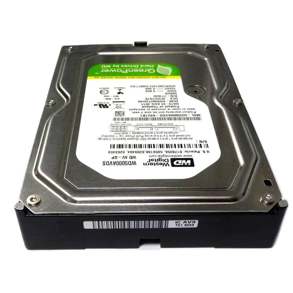 Western 500gb 5400rpm 32mb buffer sata ii300 3.5inch-audio video green power - wd5000avds