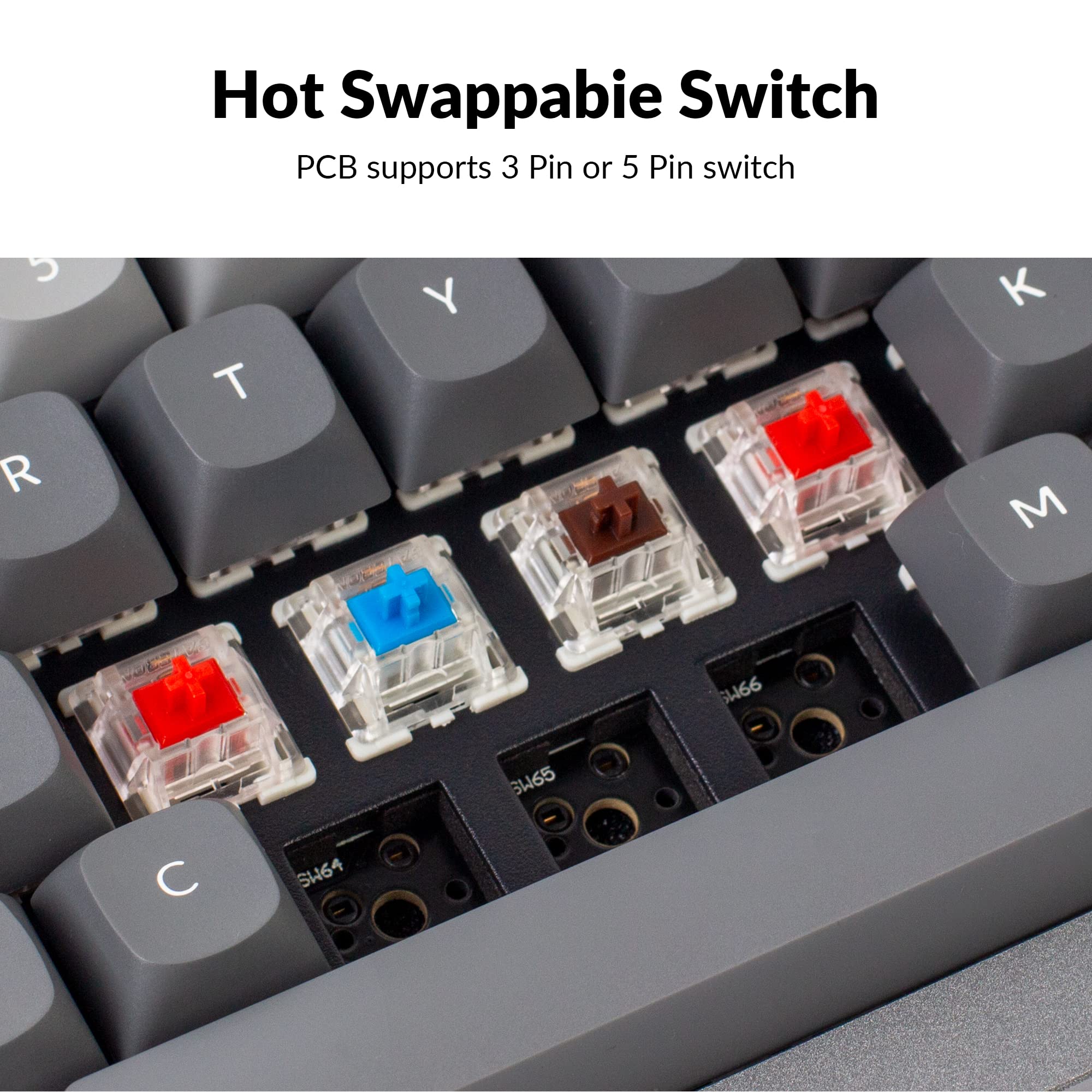 Keychron Q2 Wired Custom Mechanical Keyboard, QMK/VIA Programmable Macro, Full Aluminum, Hot-Swappable Gateron G Pro Brown Switch, 65% Layout Double Gasket Compatible with Mac and Windows - Grey