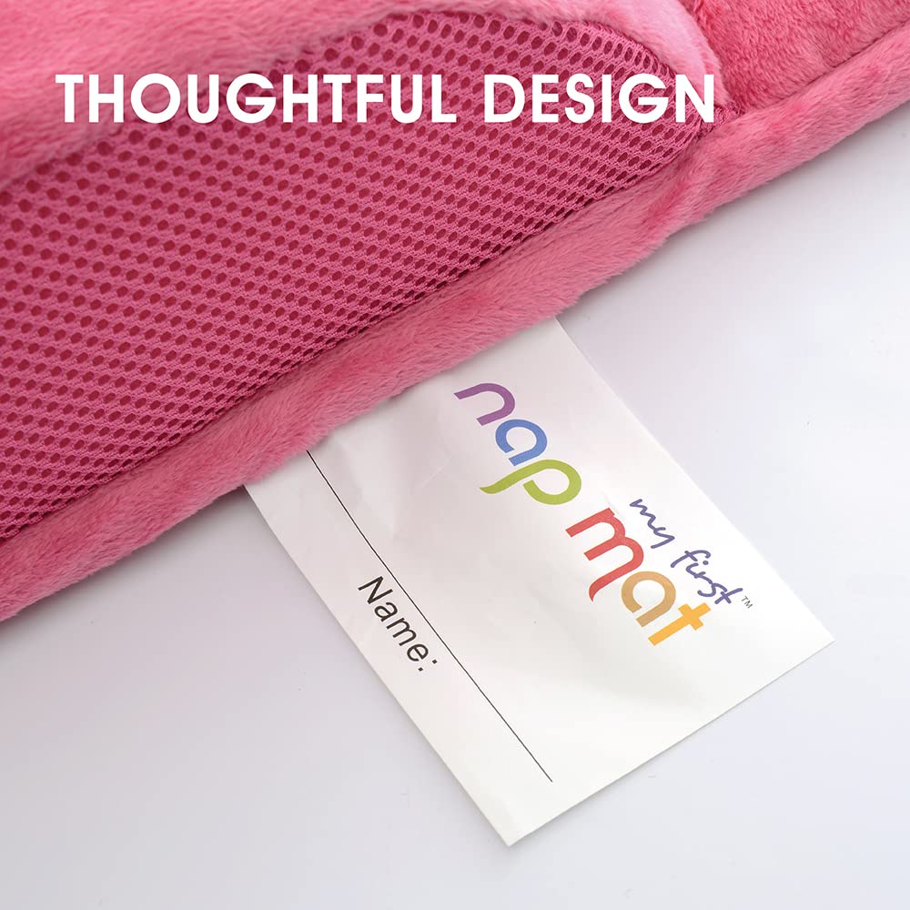 My First - Toddler Nap Mat, Memory Foam Sleeping Mat with a Removable Pillow, Portable and Compact, 41 x 21 x 1 inch, Pink, Pack of 1