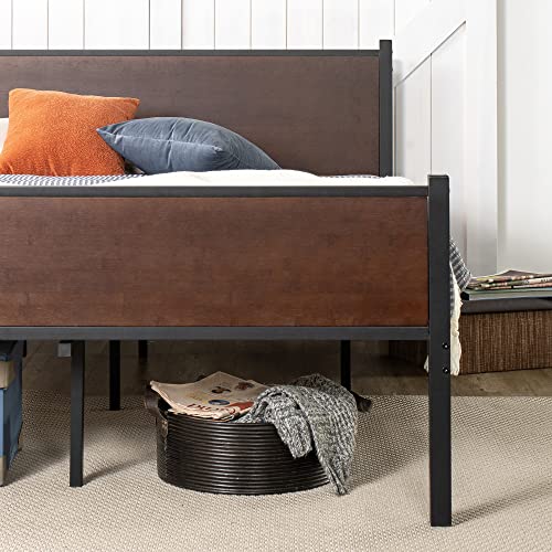 ZINUS Tucker Bamboo and Metal Platform Bed Frame / Bed Frame Made with Sustainable Bamboo / Steel Slat Mattress Support with No Box Spring Needed / Easy Assembly, Queen