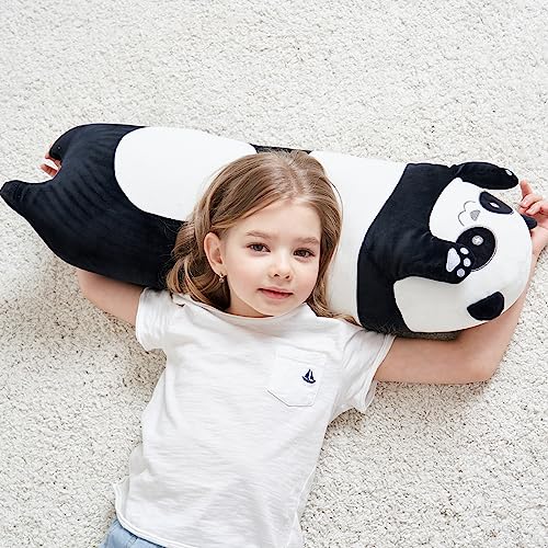 Xheimi 35.4" Cute Giant Panda Bear Plush Soft Hugging Body Pillow,Large Panda Stuffed Animals Toy Doll for Kids Birthday,Valentine,Christmas