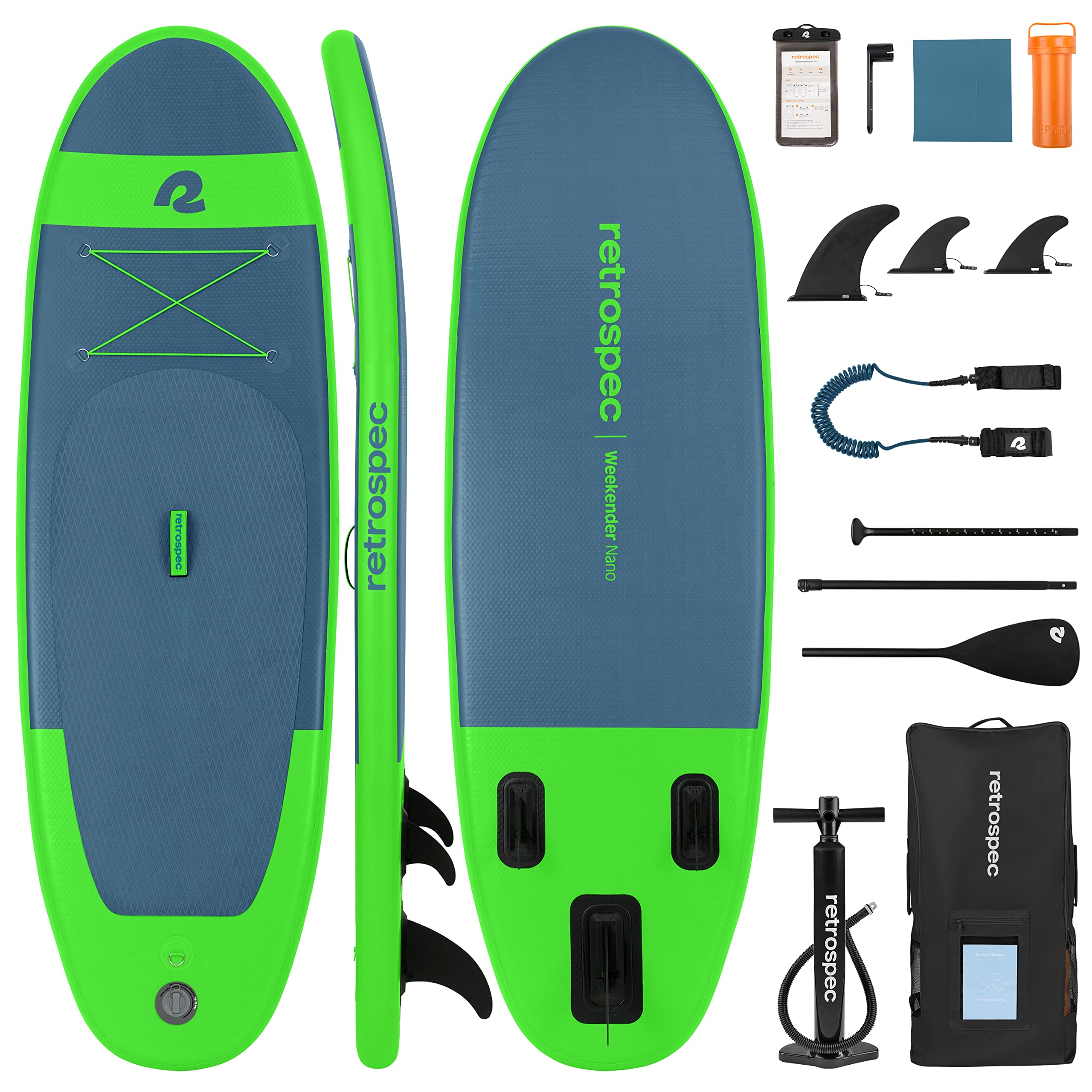 Retrospec Weekender-Nano 8ft. Inflatable Stand Up Paddleboard