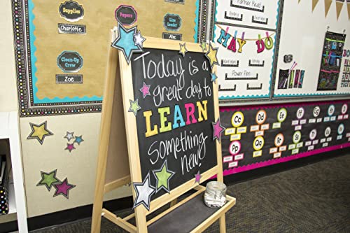 Teacher Created Resources Chalkboard Brights Stars Accents (TCR3550)
