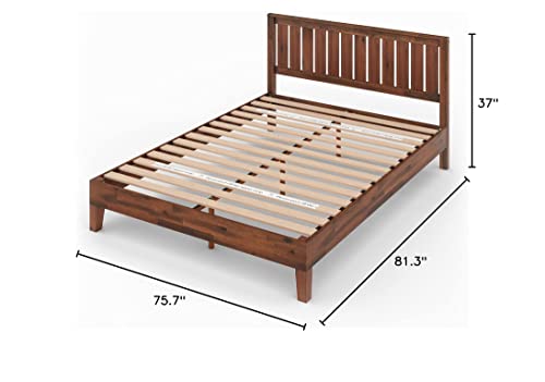 ZINUS Vivek Deluxe Wood Platform Bed Frame with Headboard / Wood Slat Support / No Box Spring Needed / Easy Assembly, King