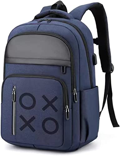 YB-OSANA Gaming Console Backpack Travel Carrying Case with USB Port Multiple Pockets for PS5/Controllers/Gaming Accessories (Blue)