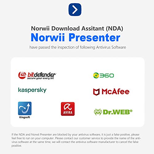 NORWII N26 Wireless Presenter with Laser Pointer 300 FT, 2.4GHz Presentation Clicker for Powerpoint Presentation, PPT Powerpoint Clicker for Presentation Remote Google Slide Clicker
