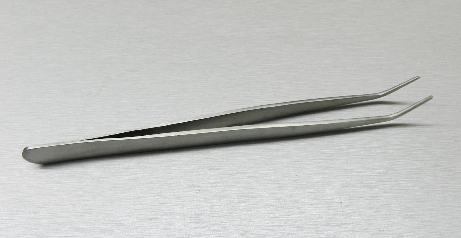 Tweezers Bent Tip Tweezer 45 Degree Bent Smooth Tips Jewelry Bead Hobby & Crafts 7" by JTS
