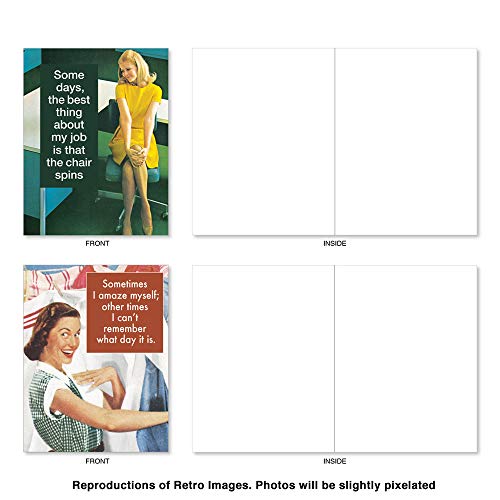 The Best Card Company - 20 Note Cards Blank Assortment (4 x 5.12 Inch) (10 Designs, 2 Each) - Hot Mess AM6622OCB-B2x10