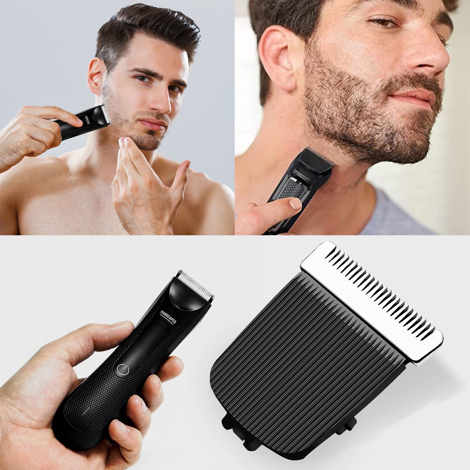 Replacement Blade for Manscaped The Lawn Mower Electric Groin Hair Trimmer blade, Hygienic Snap-in Replacement Blades Compatible with Manscaped The Lawn Mower 4.0 3.0 2.0 Replaceable Blade, Pack of 2