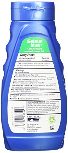 Selsun Blue Moisturizing with Aloe Dandruff Shampoo 11 oz (Pack of 2)