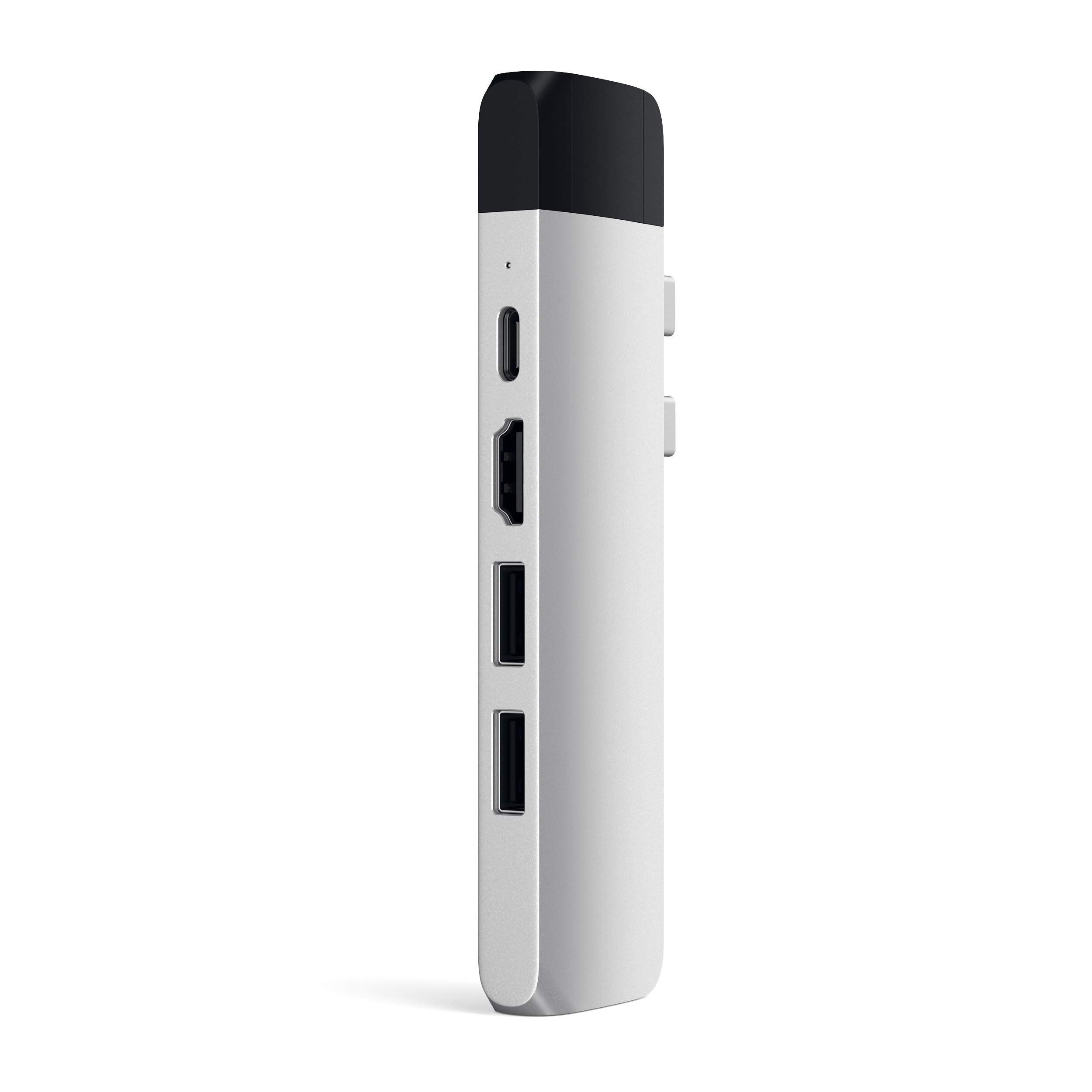 Satechi Type-C Pro Hub Adapter with Ethernet - 4K HDMI, USB-C PD, Gigabit Ethernet, USB 3.0, Micro SD Card Slot - for M2/ M1 MacBook Pro/Air (Silver)