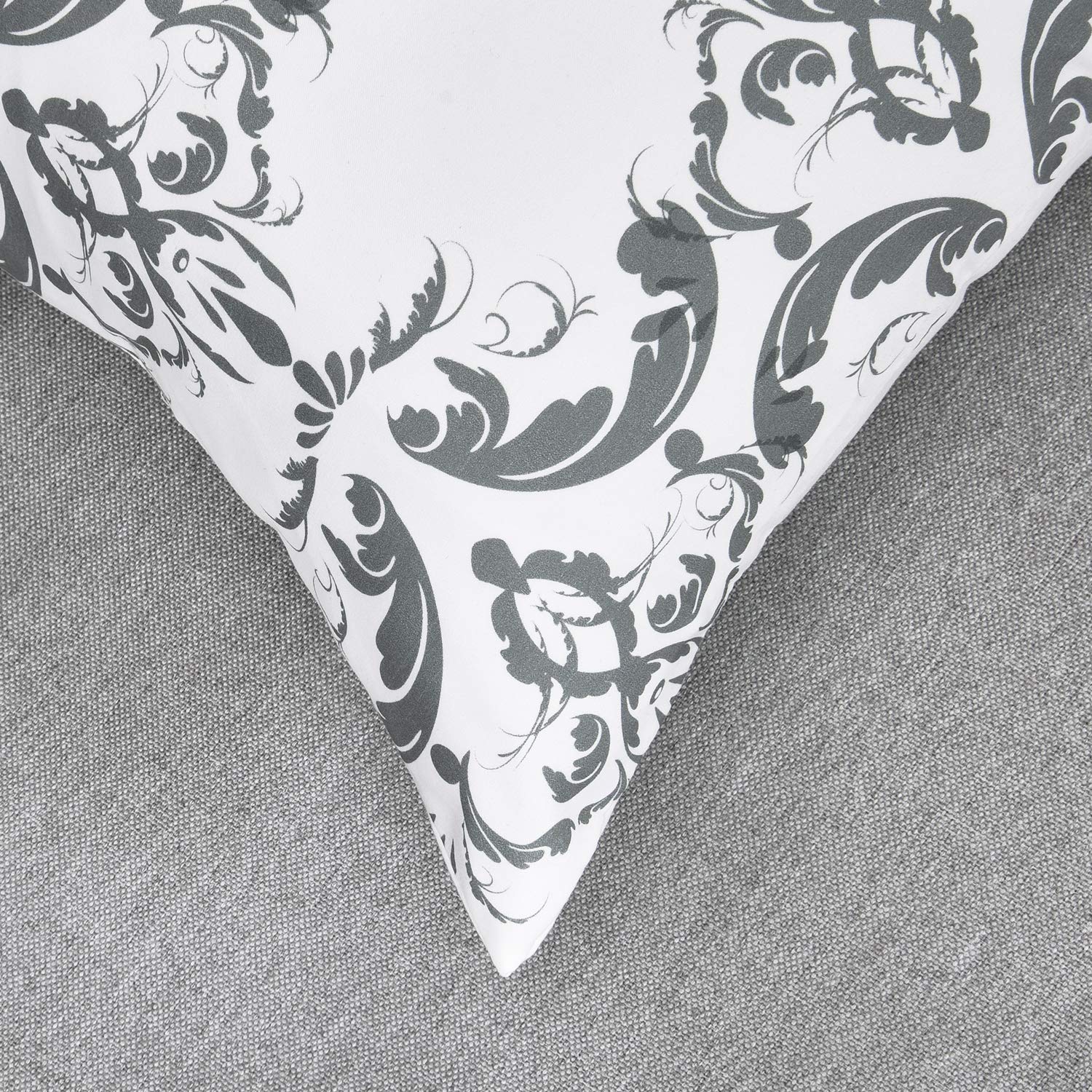 Fascidorm Throw Pillow Covers Modern Decorative Cushion Case for Room Bedroom Sofa Chair Car, Grey and White, 18 x 18 Inch