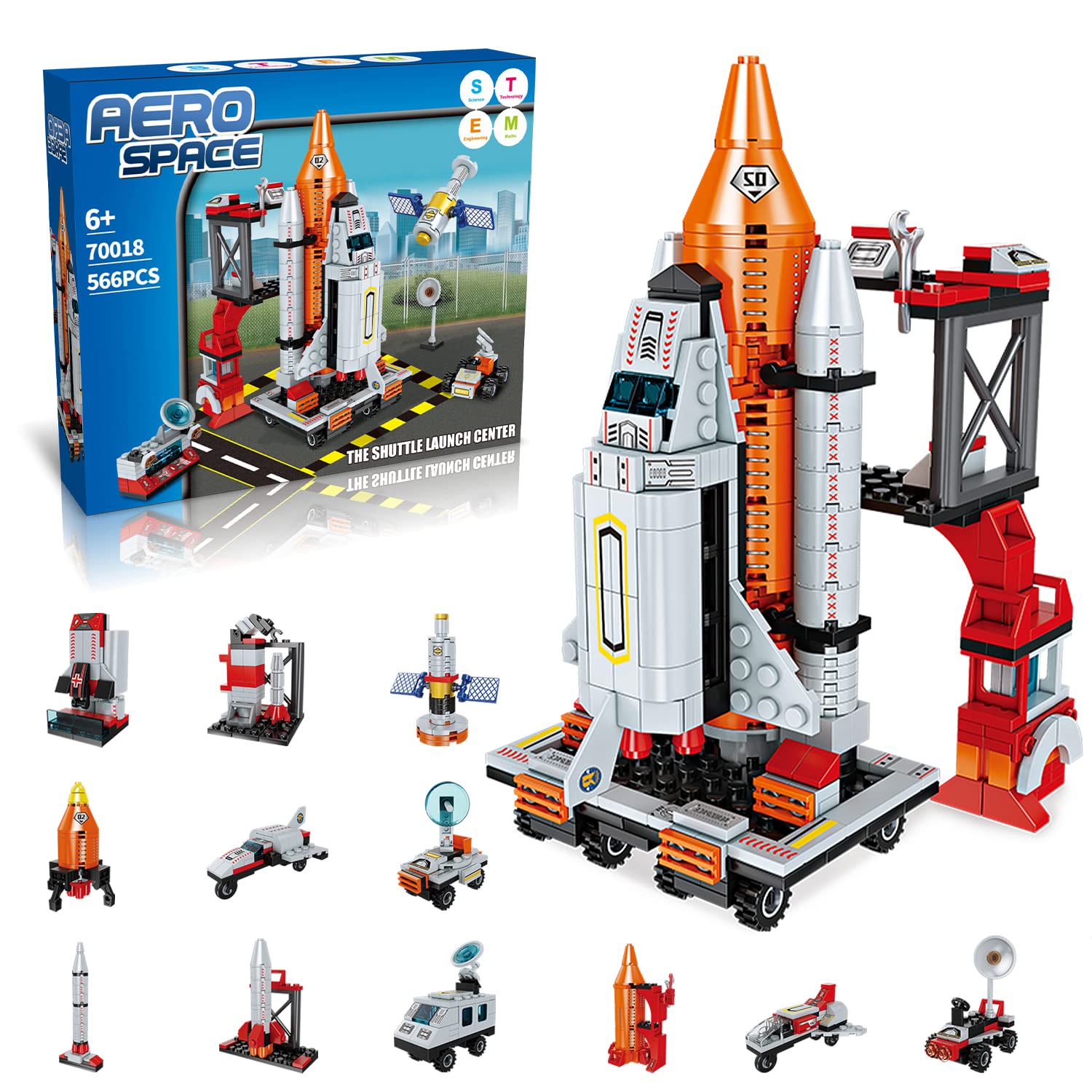 Enourly Space Exploration Shuttle STEM Toy 70018 Building Kit for Boys & Girls (566 Pieces)