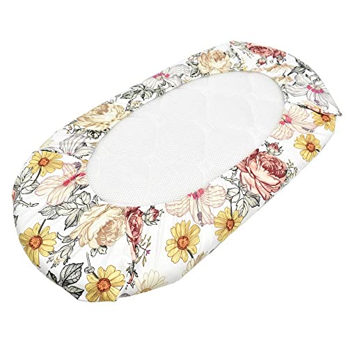 Stretchy Bassinet Sheet, Breathable Universal Cradle Sheet for Rectangle, Oval, or Hourglass Bassinet Pads/Mattress, Ultra Soft Fitted Sheets for Baby Boys Girls