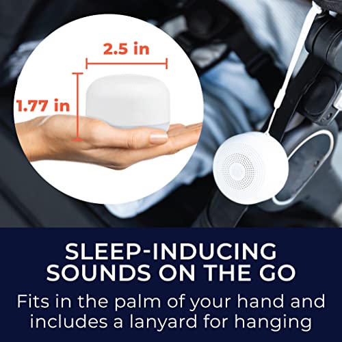 Yogasleep Travel Mini Portable White Noise Machine, 6 Soothing Sounds, Dimmable Night Light, Compact Size for Travel & Diaper Bag, Sleep Aid for Adults & Baby, USB Rechargeable, Lanyard for Hanging