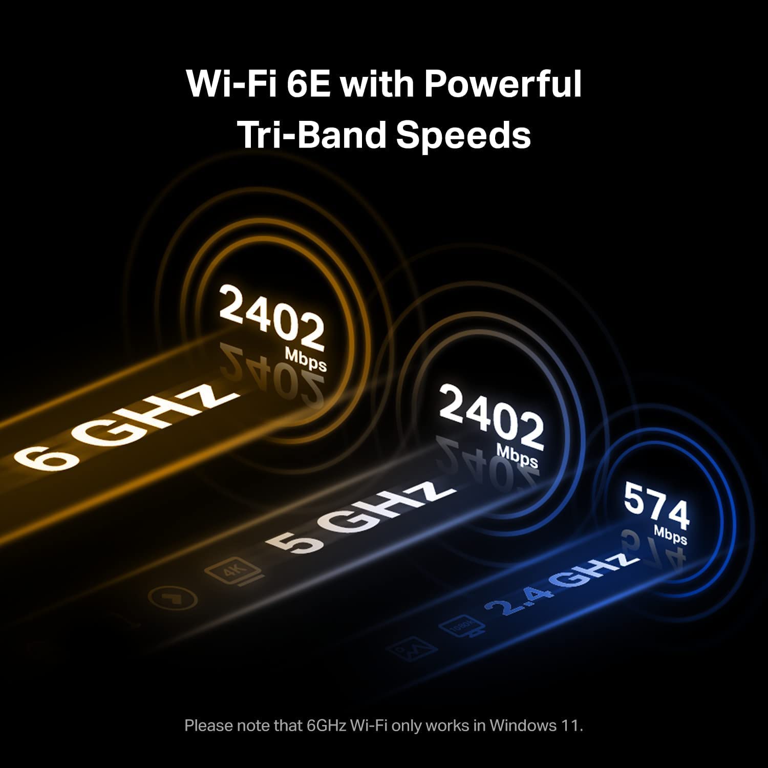 TP-Link WiFi 6E Intel AX210 AXE5400 PCIe WiFi Card for Desktop PC - (Archer TXE72E), Bluetooth 5.3, WPA3, 802.11axe Tri Band Wireless Adapter with MU-MIMO, OFDMA, Ultra-Low Latency, for Windows 10,11