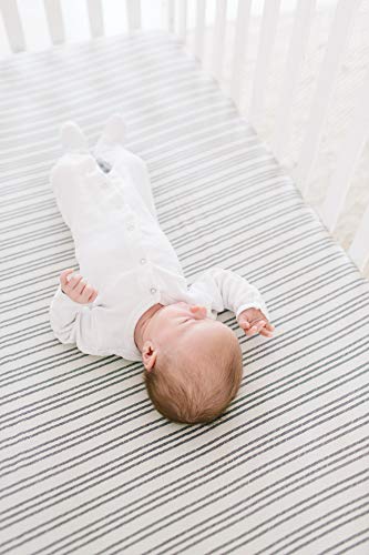 Premium Fitted Knit Crib Sheet/Toddler Sheet "Midtown" by Copper Pearl