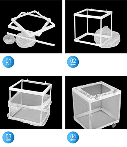 White Nylon Mesh Fish Fry Hatchery Breeder Box Separation Net by XMHF