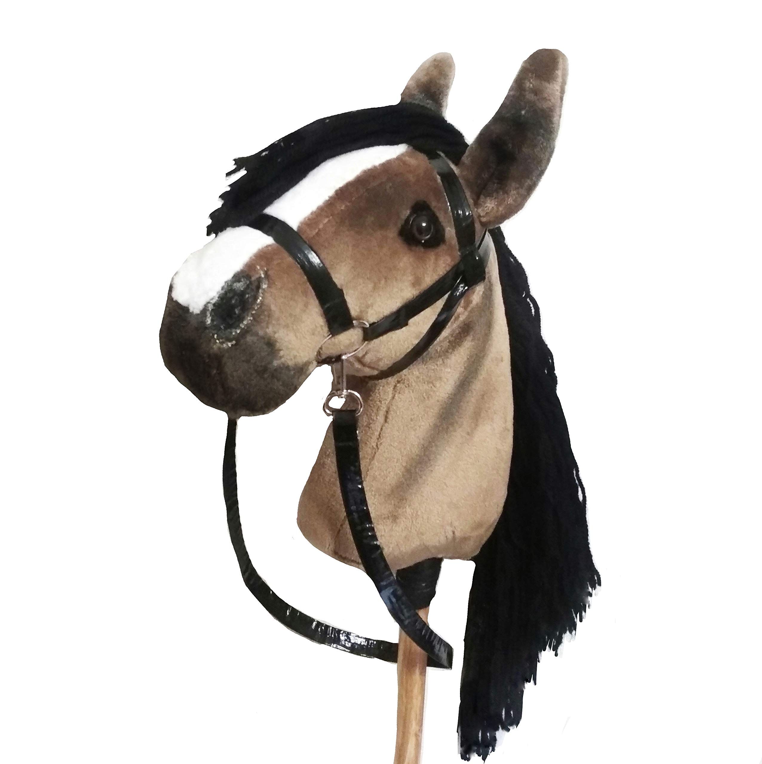 Hobby horse for kids A4 Chestnut hobby horse on stick