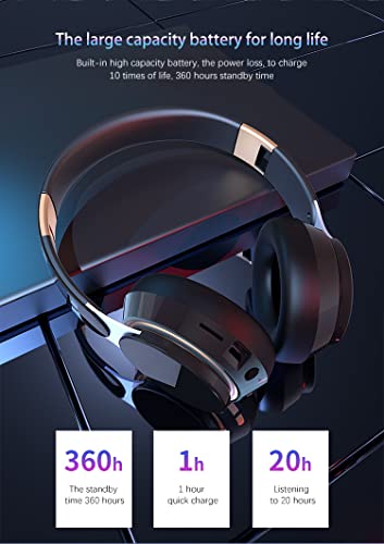 Wireless Headphones Gaming BT 5.0 Bluetooth Long Lasting Life Painless Wear Heavy Bass Upgraded Active Noise Canceling (Green)