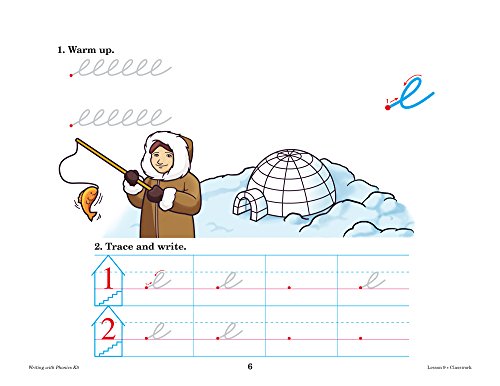 Writing With Phonics K5 Cursive - Abeka 5 Year Old Kindergarten Cursive Phonics Penmanship Student Work Book