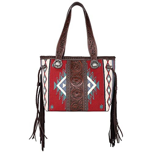 Montana West Western Tote Bag for Women Aztec Tapestry Tooled Collection Concealed Carry Handbag MW1211G-8317CF