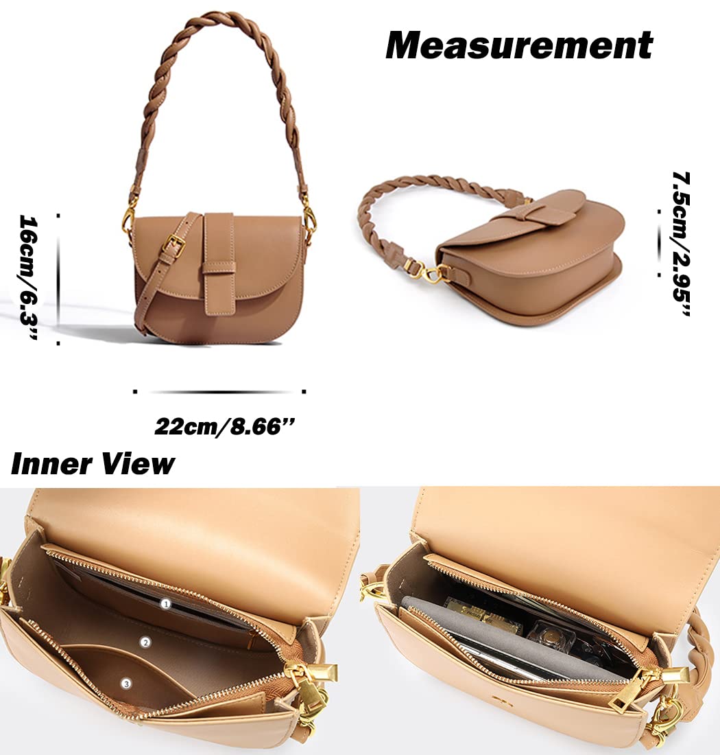 YXBQueen Black Bags for Women Purses and Handbags Genuine Leather Crossover Bag Over the Shoulder