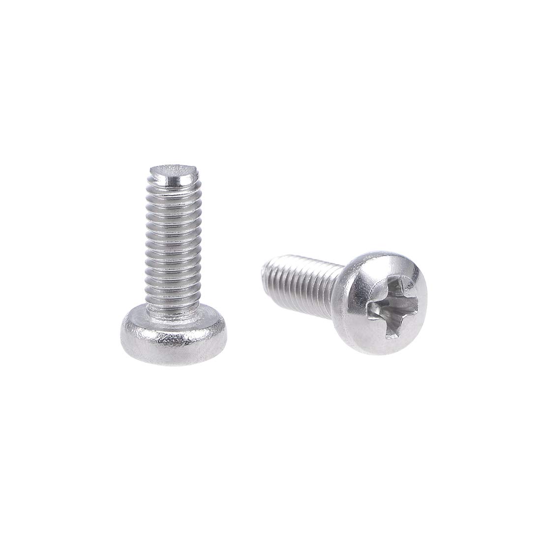 uxcell M3x8mm Machine Screws Pan Phillips Cross Head Screw 304 Stainless Steel Fasteners Bolts 100Pcs