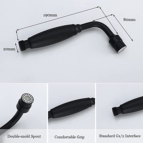 JIYTG Handheld Bidet Sprayer 2 Spray Modes Baby Cloth Diaper Sprayer Single Cold Toilet Sprayer Wall Mounted Brass Handheld Sprayer Kit with Angle Valve