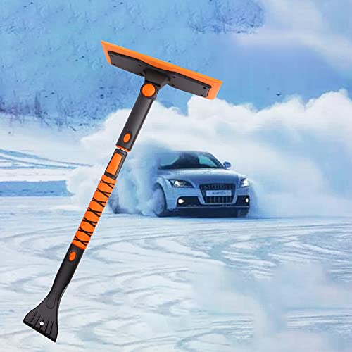 DDSNTY 35.5" Extendable Foam Snow Brush and Ice Scraper, Car Snow Broom with Foam Handle, Auto Windows Snow Removal Brush, Windshield Ice Scraper for Car Trucks SUV