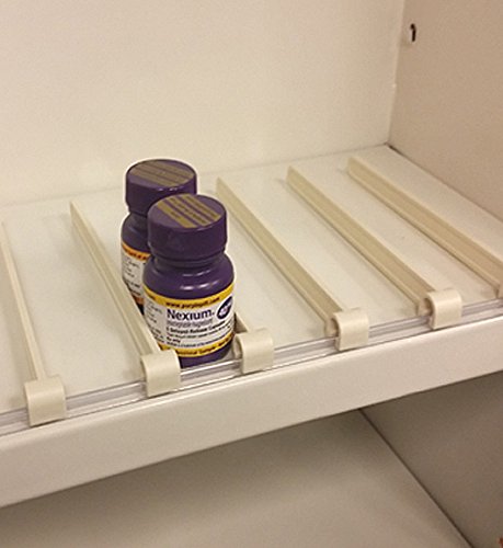 Store Fixtures Direct Shelf Divider Front Rail with Self Adhesive Back, for Wood, Glass or Metal Shelves - 48" L - 20 Pack