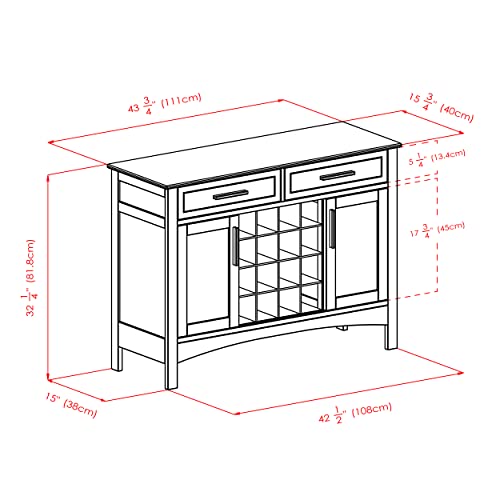 Winsome Gordon Cabinet Buffet, Walnut