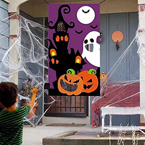 MiaoC Children Fun Shot Game Ghost Pumpkin Hanging Flag Halloween Punching Bag Throw Halloween Party Supplies