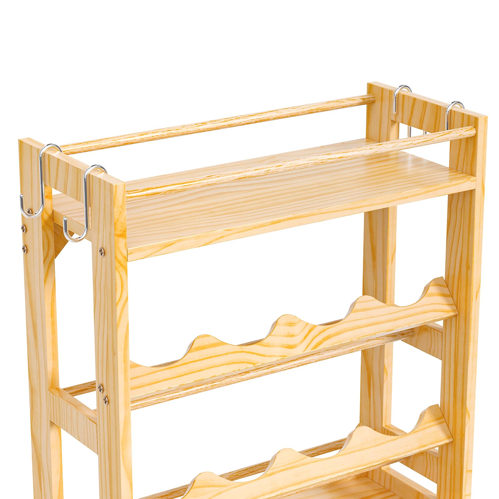 uyoyous Spray Paint or Lube Can Storage Holder Rack 4 Tier 8 Can Wall Mount Spray Can Organizer Wood Shelf Case Organizer for Garage Shop Craft Workroom 15.75In(L) x16.9In(W) x6.7In(H)