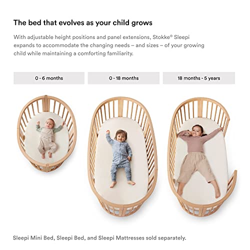 Stokke Sleepi Canopy, White - Create a Cozy, Calm Environment for Baby - Easy to Assemble - Lightweight Fabric - Compatible with Sleepi Mini & Crib/Bed