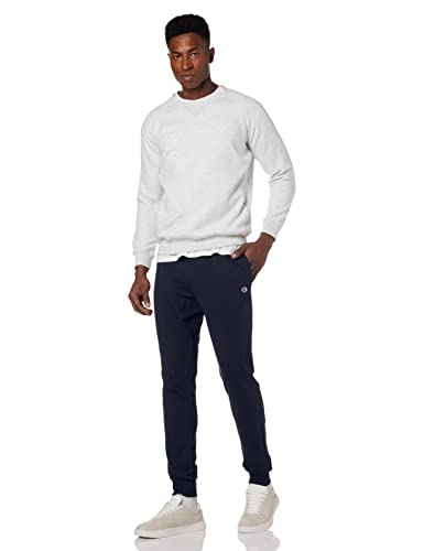 Champion Mens Joggers, Everyday Cotton, Lightweight Lounge Knit For Men, 31" Sweatpants, Navy C Patch Logo, X-Large US