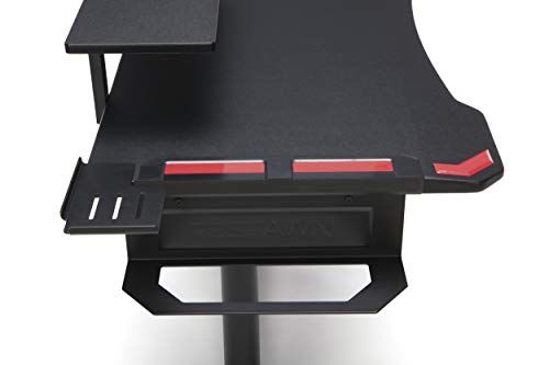 RESPAWN RSP-3010 Computer Ergonomic Height Adjustable Gaming Desk, 52.6 in, Red