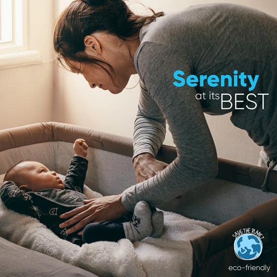 SereneLife Baby Bassinet, Bedside Sleeper for Infant & Newborn, Baby Bed for Safe Co-Sleeping, Easy Folding Portable Crib w/Storage Basket, Adjustable Height, Wheels, All Mesh, w/Travel Bag (Grey)
