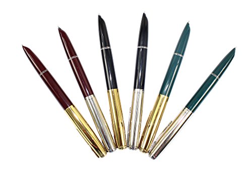 Ranvi Hero 616 Fountain Pen With Iridium Tipped Nib.3 PCS Golden Cap, 3 PCS Sliver Cap.