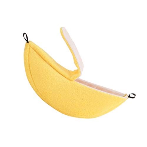 UEETEK Harmster Hammock,Banana Hamster Bed House Small Animal Warm Bed House Cage Nest Hamster Accessories