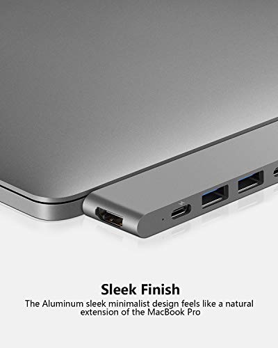 Purgo USB C Hub for MacBook Pro 13 M2 Air 2022/2021-2018, MacBook Adapter with 4K HDMI, 100W PD, 40Gbps TB3 5K@60Hz, USB-C, 2 USB 3.0 and SD/Micro Card Readers