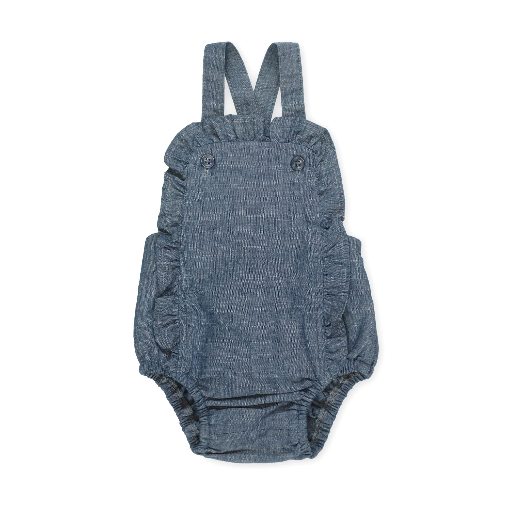 Hope & Henry Layette Baby Woven Bubble Romper
