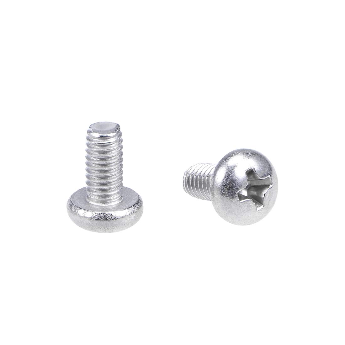 uxcell M4x8mm Machine Screws Pan Phillips Cross Head Screw 304 Stainless Steel Fasteners Bolts 20Pcs