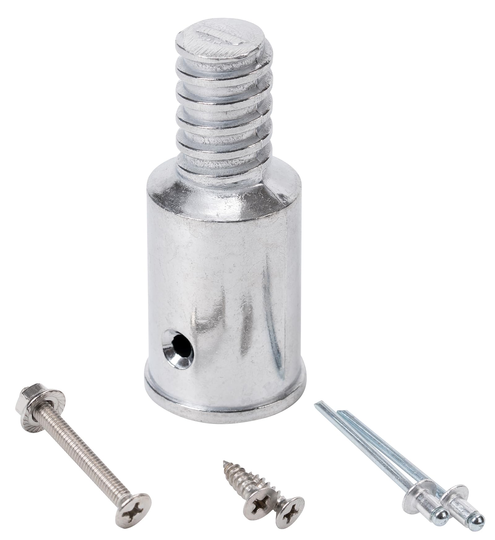 Metal 1" Threaded Tips Replacement for Wood Push Broom Handle Threaded End