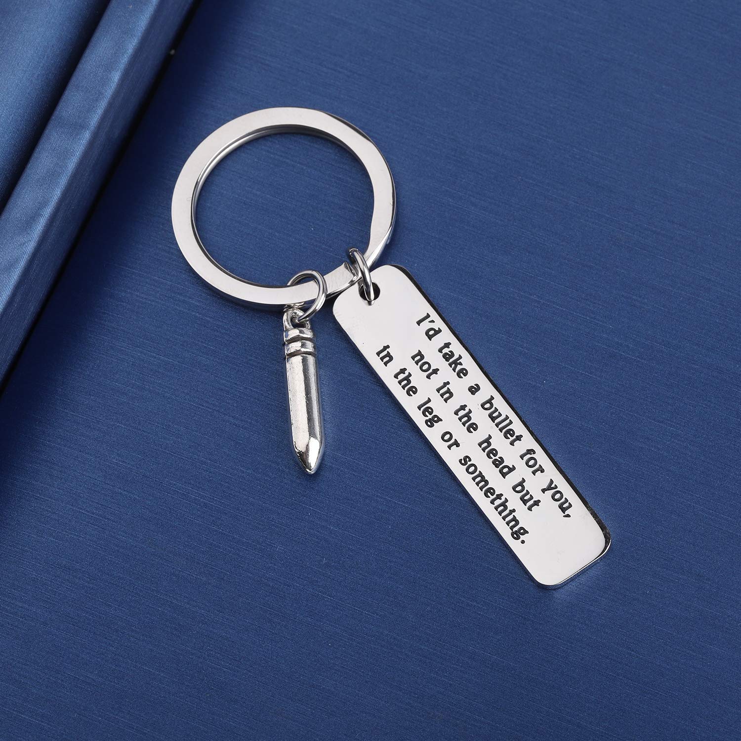 TGBJE Funny Friend Gift I’D Take a Bullet for You Keychain Friendship Jewelry Cheer Up Gift (Bullet Keychain)