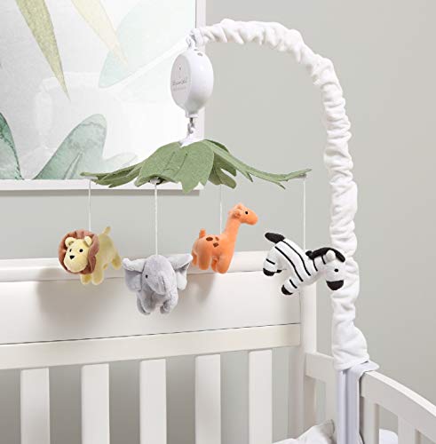 The Peanutshell Safari Animals Musical Crib Mobile for Baby Boys & Girls | Digital Music Box with 12 lullabiesā¦