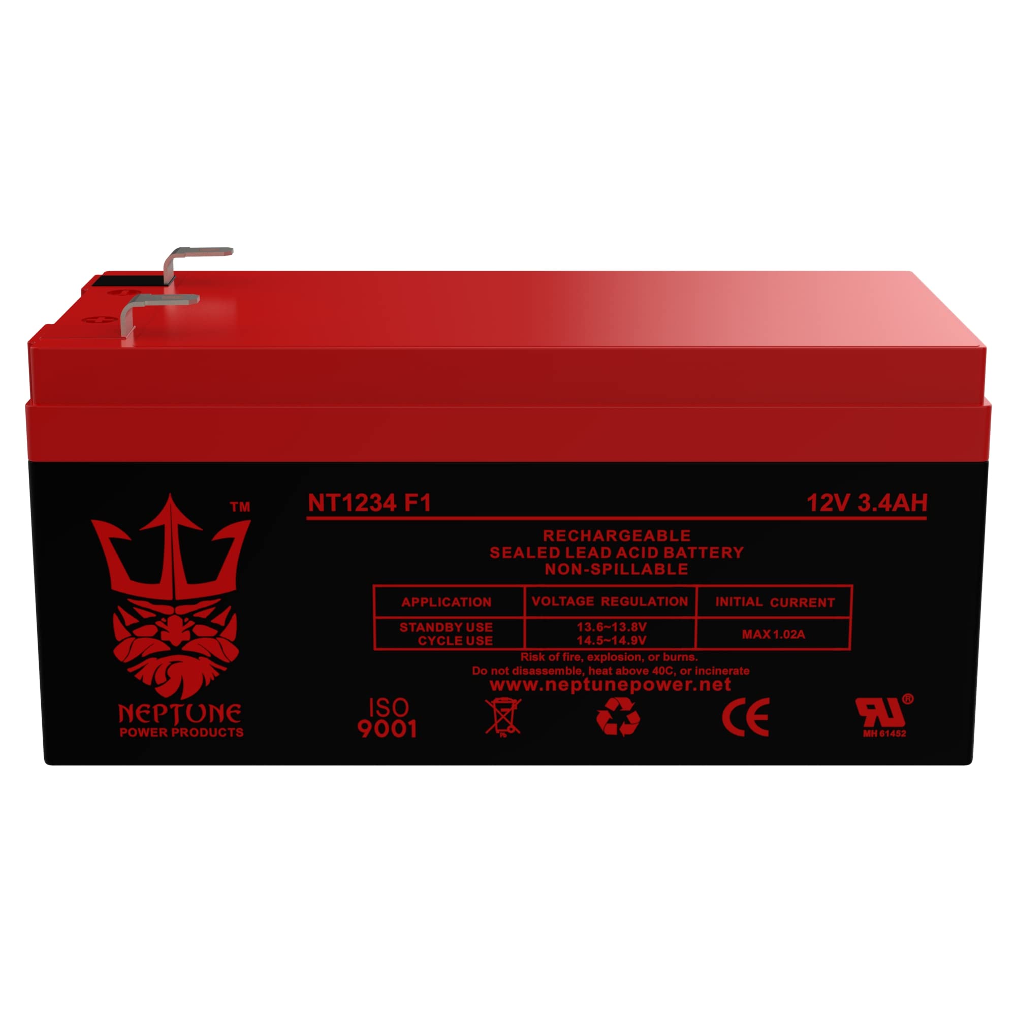 Neptune 12V 3.4AH Replacement Battery for Powersonic RBC35 WP3-12